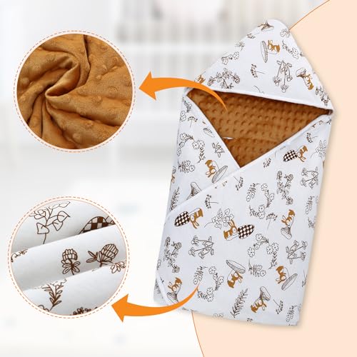 Miracle Baby Swaddling Blanket for Baby Seat,100% Cotton 35"x35" Winter Baby Car Seat Blanket Universal Baby Blanket for Baby Seat Car Seat Pram Buggy, Bunny