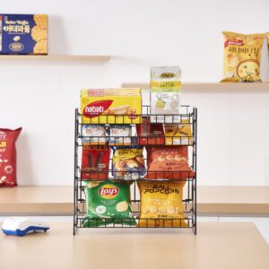 Glolaurge Candy Display Rack, Snack Display Stand, Wire Chip Organizer for Countertop, Stores, Office