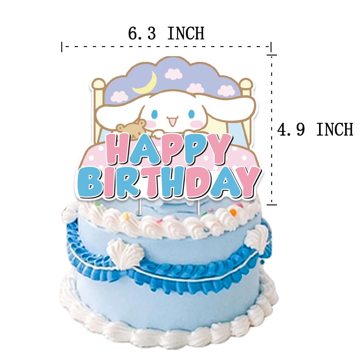 Cinnamoroll Birthday Decorations, Cinnamoroll Party Supplies Including Banner, Balloons, Cake Topper, and Cupcake Toppers