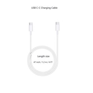 OthoKing PD 20W USB C Fast Charger and Cable Compatible for iPhone 15,15 Puls,pro,max, Type C Wall Charger with 4FT/1.2M USB C to C Charging Cable (2 Pack)