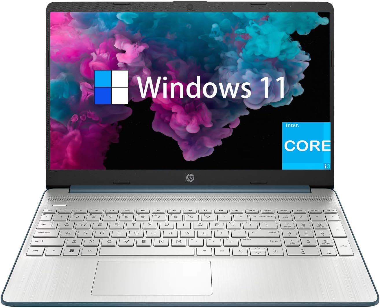 HP 15.6 Inch Laptop for College Students, Business, Intel Core i3-1115G4, 16GB RAM, 1TB SSD, Windows 11 Home, HDMI, SD Card Reader, Wi-Fi, Webcam, Spruce Blue, PCM