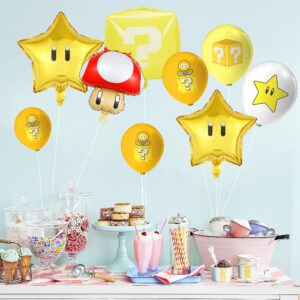 Game Balloons Birthday Party Decorations - Cartoon Birthday Party Supplies Set, Birthday Party Favor Decor Foil/Latex Balloons Set Photo Background for Kids Boys Girls Birthday Party, Baby Shower