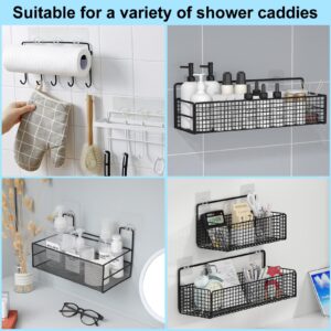 vivinin 15 Pack Shower Caddy Adhesive Replacement, Shower Shelf Adhesive No Drilling, Adhesive Shower Hooks Strong Adhesive, Adhesive Hooks for Showe Caddy, Soap Holder, And Kitchen Racks