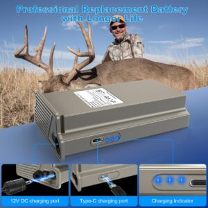 Rechargeable Lipo Lithium Battery, Hunting Camera Battery Compatible with Trail Cameras X Gen 2.0, X, X Pro, XB, SK