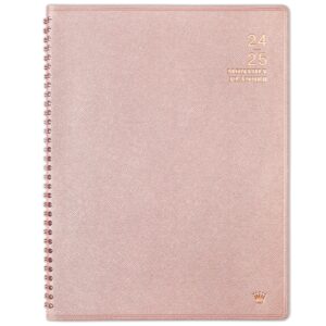 2024-2025 monthly planner - monthly calendar/planner 2024-2025, jul. 2024 - dec. 2025, 9'' x 11'', 18 monthly planner spiral bound with soft leather cover, 15 note pages, monthly tab, inner pocket