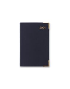 letts classic mini pocket 2024 week to view diary sunday start - dark blue