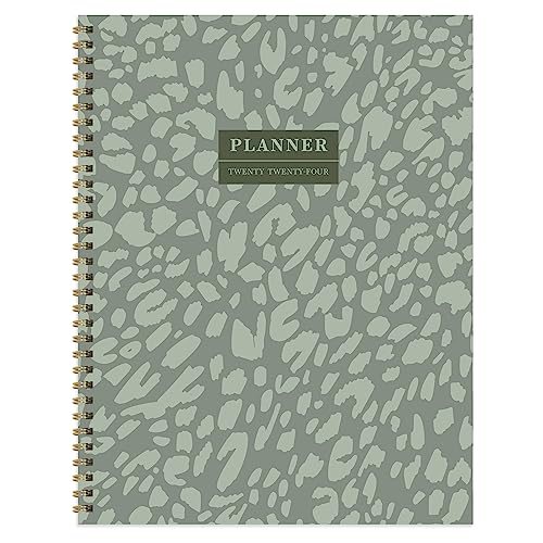 TF PUBLISHING 2024 Wild Sage Large Weekly Monthly Planner | Monthly Life Planner for Women with 2 Page Spreads | 12 Month Calendar and Planning Prompts | Planner for School or Work | 9"x11"