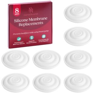 nurse & nourish [8 pack] membrane for spectra backflow protector replacement - breast pump inserts for spectra replacement pump parts s1, s2, 9+ & for maymom converter & for ameda mya