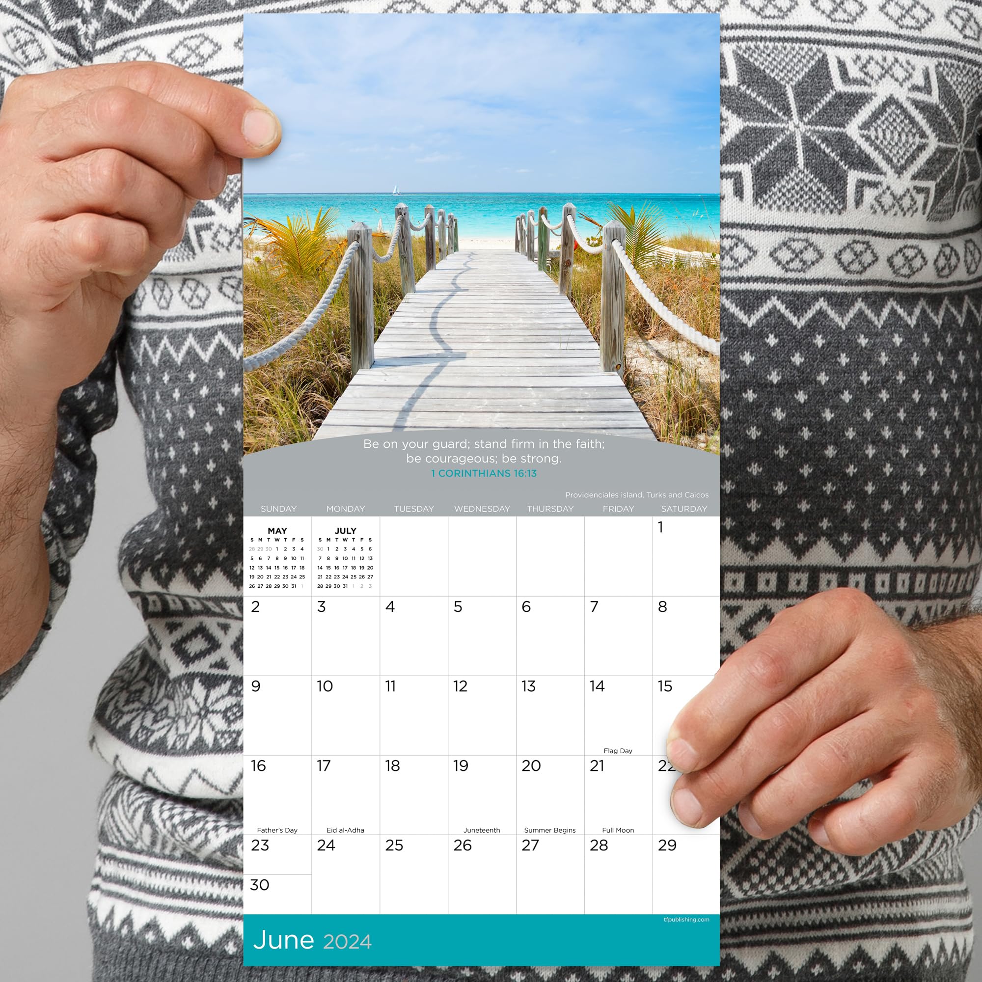 TF PUBLISHING 2024 Paths to God Mini Calendar | Large Grids for Appointments and Scheduling | Vertical Monthly Wall Calendar 2024 | Home and Office Organization | Premium Thick Gloss Paper | 7"x7"