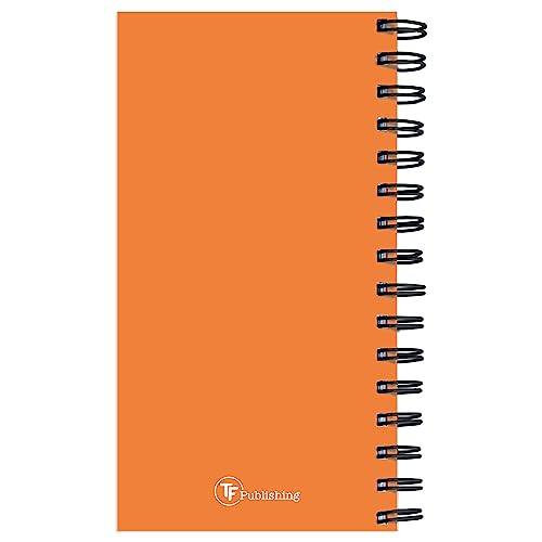 TF PUBLISHING 2024-2025 Citrus Orange 2-Year Small Monthly Pocket Planner | 2-Page Large Calendar Grid and Lined Notes Section in Back | Monthly Day Planner for Purse | 3.5" x 6.5"