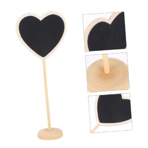 10pcs Message Board Decorations for Home Household Decor Mini Chalkboard Heart Chalkboard Name Plate Board Chalkboard Name Plate Mini Message Blackboards Mini Blackboard Decor Wood