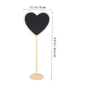 10pcs Message Board Decorations for Home Household Decor Mini Chalkboard Heart Chalkboard Name Plate Board Chalkboard Name Plate Mini Message Blackboards Mini Blackboard Decor Wood