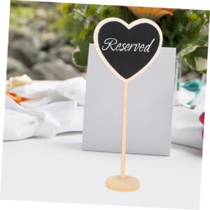 10pcs Message Board Decorations for Home Household Decor Mini Chalkboard Heart Chalkboard Name Plate Board Chalkboard Name Plate Mini Message Blackboards Mini Blackboard Decor Wood