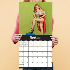 TF PUBLISHING 2024 PinUps Wall Calendar | Large Grids for Appointments and Scheduling | Vertical Monthly Wall Calendar 2024 | Home and Office Organization | Premium Matte Paper | 12"x12”