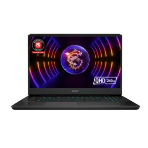 msi vector gp77 laptop: intel core i9-13900h, geforce rtx 4070, 17.3" qhd 240hz 3ms, 32gb ddr5, 1tb nvme ssd, usb 3.2 gen2 type c w/dp, vapor chamber cooler, win 11 pro: cosmo gray 13vg-096us