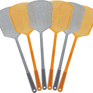 Fly Swatters-Begonia 5pack Heavy Duty Fly Swatters with Bigger Paddle, Multi Pack Matamoscas, Jumbo Long Handle Fly Swat Shatter Bulk, Large Bug Swatter That Work for Indoor and Outdoor