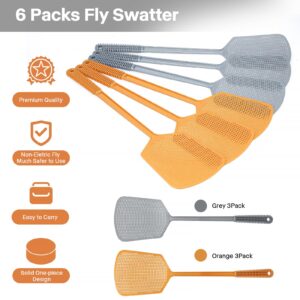 Fly Swatters-Begonia 5pack Heavy Duty Fly Swatters with Bigger Paddle, Multi Pack Matamoscas, Jumbo Long Handle Fly Swat Shatter Bulk, Large Bug Swatter That Work for Indoor and Outdoor