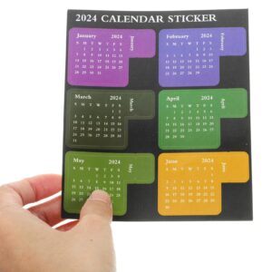 Office Decor 12 Sheets of Calendar Stickers 2024 Schedule Calendar Stickers Monthly Calendar Stickers Sticky Tabs Planner Sticker for Bullet Notebook Journal Stickers for Adults