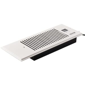 VEVOR Register Booster Fan, Quiet Vent Booster Fan Fits 4” x 12” Register Holes, with Remote Control and Thermostat Control, Adjustable Speed for Heating Cooling Smart Vent, White