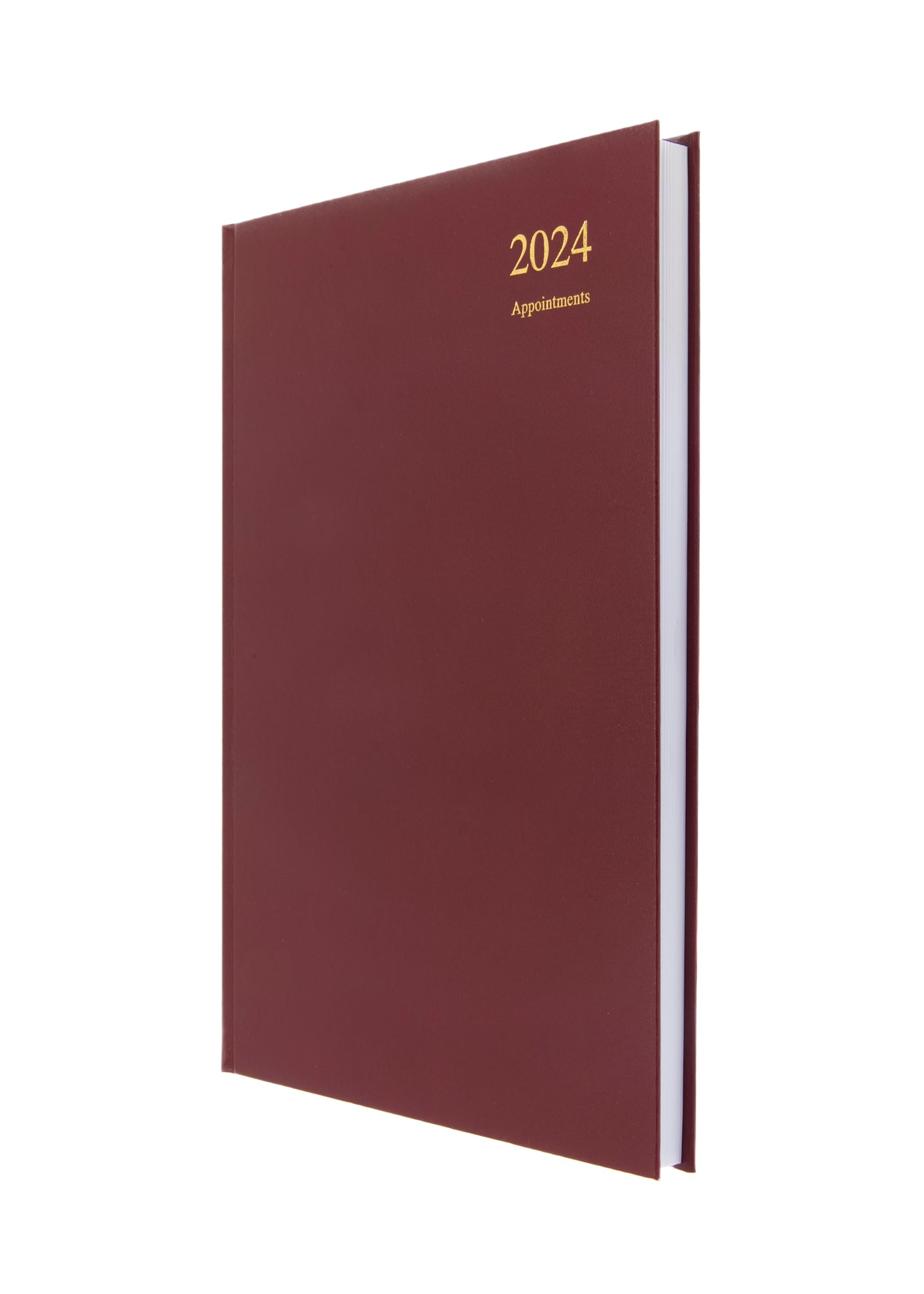 Collins Essential 2024 Daily Planner With Appointments - Daily Calendar 2024 Page A Day Diary, Journal & Appointment Book 2024 - A4 Size Business, Academic and Personal 2024 Planner Black (Maroon)