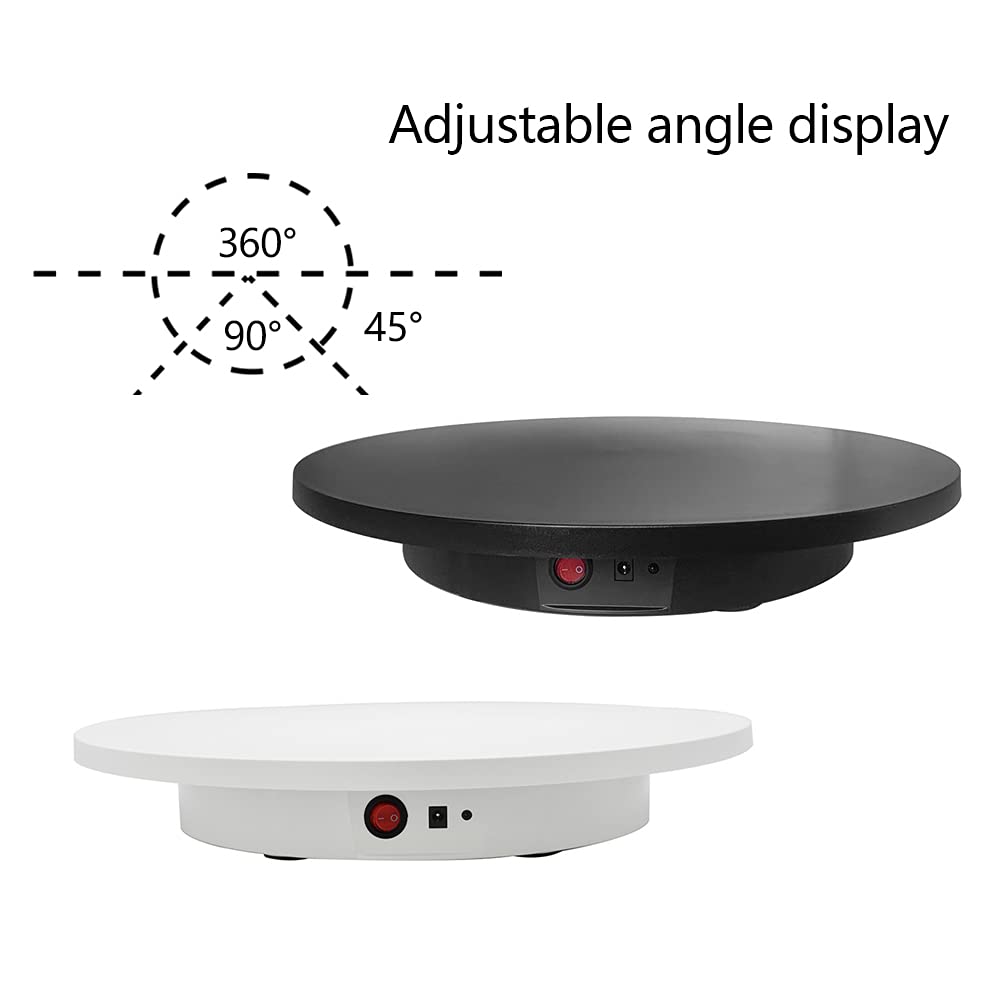 EurHomePlus 16.5" 360° Remote Electric Motorized Rotating Turntable Display Stand 42 CM 22-60 sec/rev for Product Display&Cube Spin Display