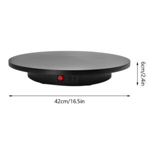 EurHomePlus 16.5" 360° Remote Electric Motorized Rotating Turntable Display Stand 42 CM 22-60 sec/rev for Product Display&Cube Spin Display