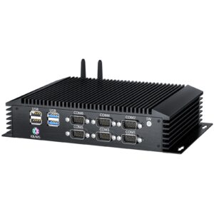 kinupute fanless industrial pc, mini desktop computer i7-7510u, windows 10 pro, 16g ddr4, 256g msata ssd, dual 2.5g lan, 6xcom rs232/rs485, hdmi/vga, wifi 5/bt4.0, auto power on, full metal case