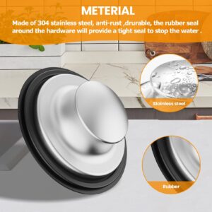 Huntonry 2PCS Kitchen Sink Stopper and Kitchen Sink Drain Strainer, Drain Catcher and Drain Cover for Kitchen Sink, Drainer for Standard 3-1/2 Inch Garbage Disposal Sink Drain