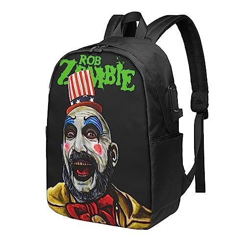 HMLTD Rob Terror Movies Zombie Laptop Backpack With USB port Classic Backpack Fits Notebook Travel Backpack Sports Backpack