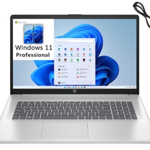 HP 17 17.3" FHD Laptop Computer, 13th Gen Intel 10-Core i5-1335U (Beat i7-1270P), 32GB DDR4 RAM, 2TB PCIe SSD, WiFi 6, Bluetooth 5.3, Windows 11 Pro, BROAG Cable