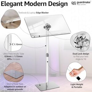 Ultra Clear Acrylic Pulpit Podium Stand | Modern Portable Pulpits for Churches Pastors Modern School Classroom Lecterns | Music Wedding Event Reception (Classic-24'X16')