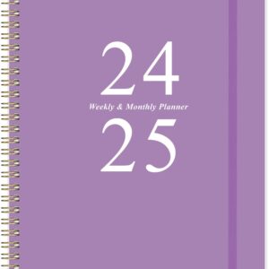 2024-2025 Planner - Weekly & Monthly Planner Spiral Bound, Planner 2024-2025 from July 2024 - June 2025 with Monthly Tabs, Inner Pocke, 8.5" x 11", Purple