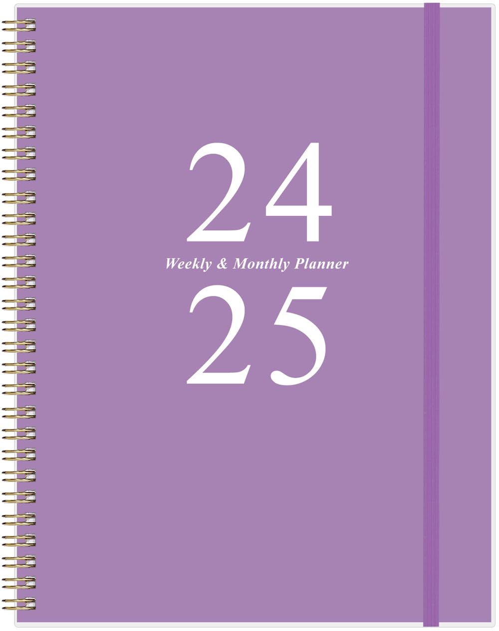 2024-2025 Planner - Weekly & Monthly Planner Spiral Bound, Planner 2024-2025 from July 2024 - June 2025 with Monthly Tabs, Inner Pocke, 8.5" x 11", Purple