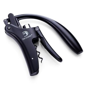 Drincarier Vertical Lever Corkscrew with Non-Stick Worm, Compact Rabbit Wine Opener Wine Bottle Opener with built-in Foil Cutter