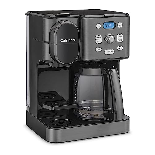 Cuisinart Stainless Steel Coffee Center Combo Coffee Maker (Black) Bundle with Colombian Roast Single Serve KCup and Stainless Steel Tumbler (3 Items)