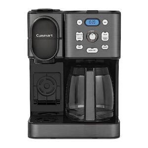 Cuisinart Stainless Steel Coffee Center Combo Coffee Maker (Black) Bundle with Colombian Roast Single Serve KCup and Stainless Steel Tumbler (3 Items)