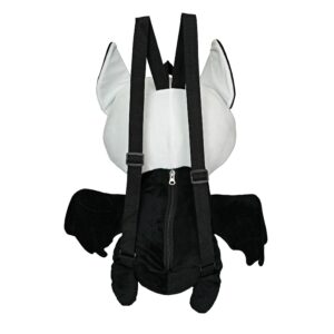 Spooky Skeleton Bat Backpack Black Polyester Gothic Animal Fashion Bag