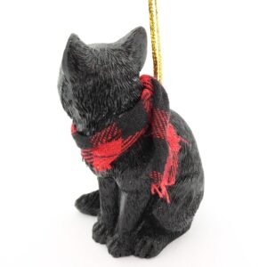 Black Cat Christmas Tree Ornament 3 Inches