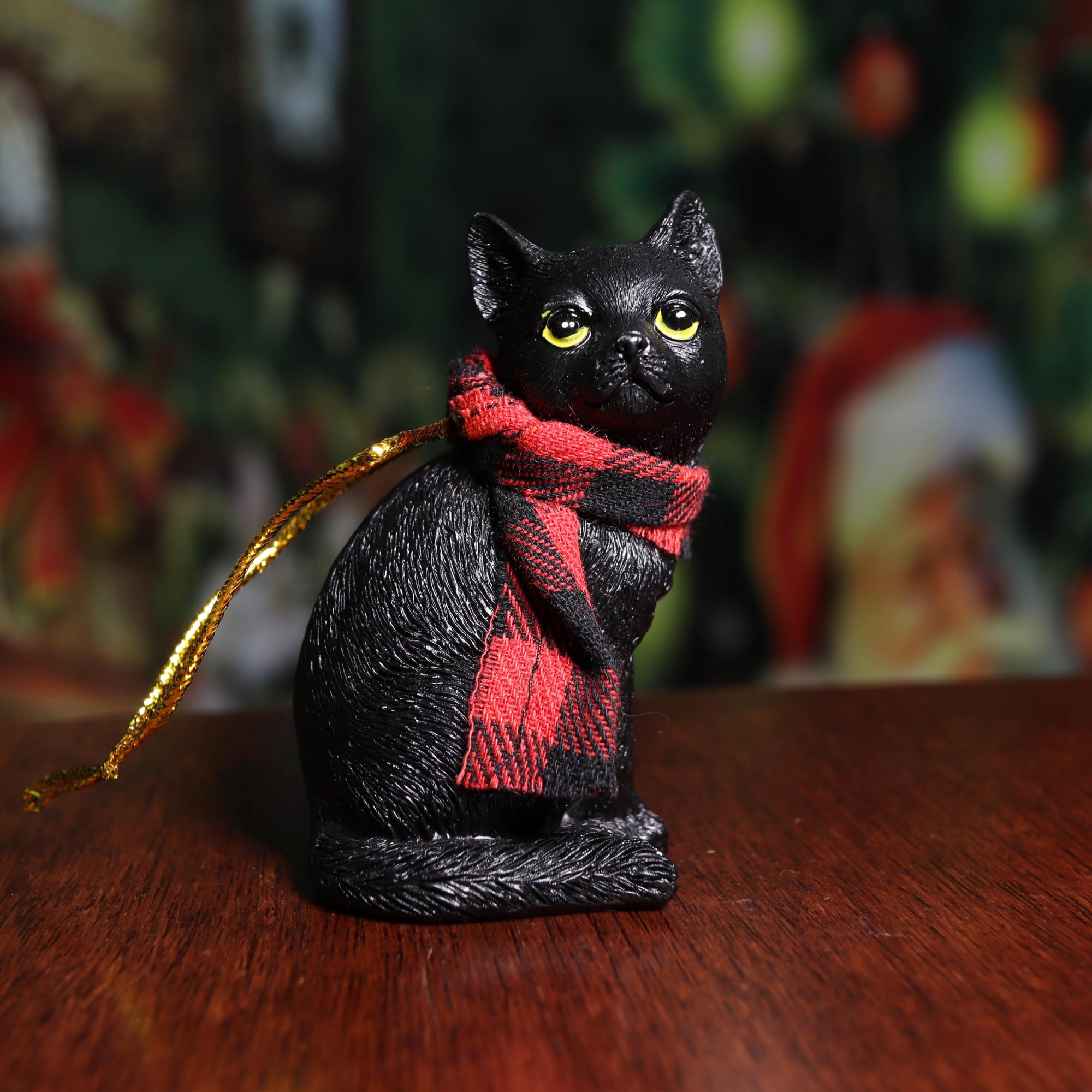 Black Cat Christmas Tree Ornament 3 Inches