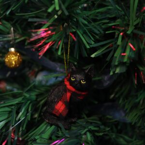 Black Cat Christmas Tree Ornament 3 Inches