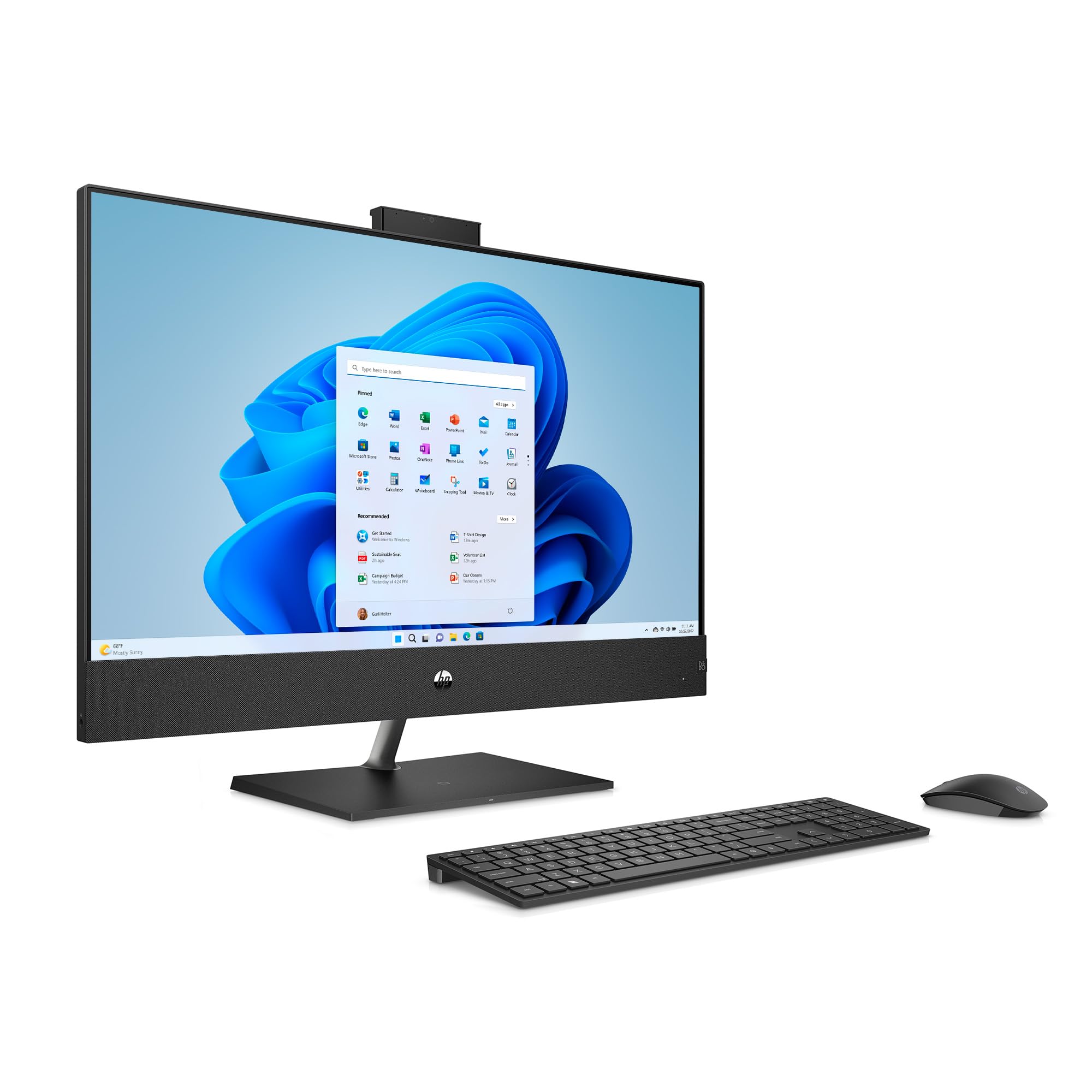 HP Pavilion 27 Touch Desktop 1TB SSD 64GB RAM (Intel 13th gen i7 Processor with 16 cores and Turbo to 4.90GHz, 64 GB RAM, 1 TB SSD, 27-inch FullHD Touchscreen, Win 11) PC Computer All-in-One