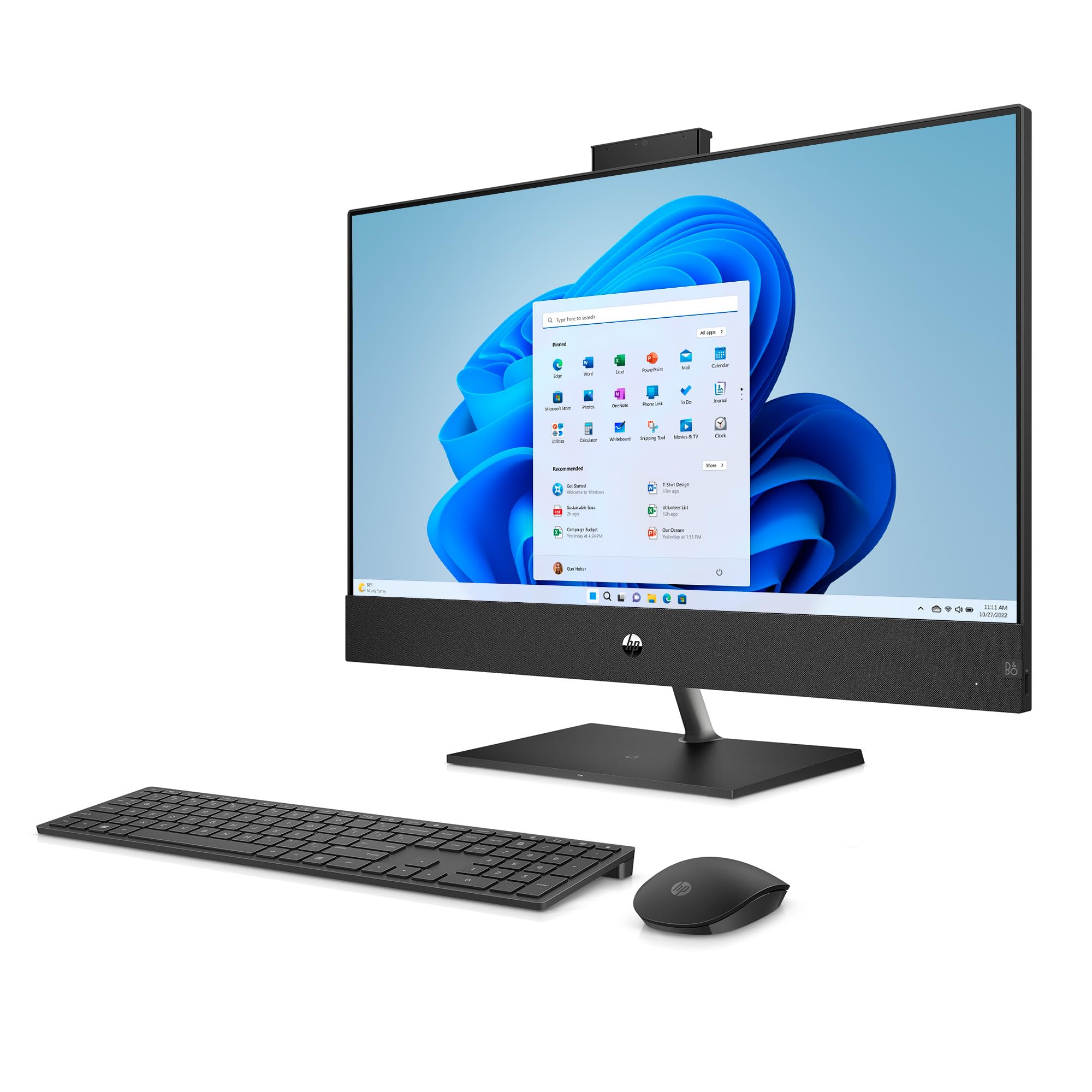 HP Pavilion 27 Touch Desktop 1TB SSD 64GB RAM (Intel 13th gen i7 Processor with 16 cores and Turbo to 4.90GHz, 64 GB RAM, 1 TB SSD, 27-inch FullHD Touchscreen, Win 11) PC Computer All-in-One