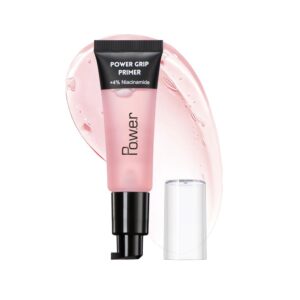 power grip primer + 4% niacinamide, hydrating face primer, moisturizes primes, primer face makeup, makeup primer, face primer, hydrating primer, perfect gel-based, hydrating face primer (pink)