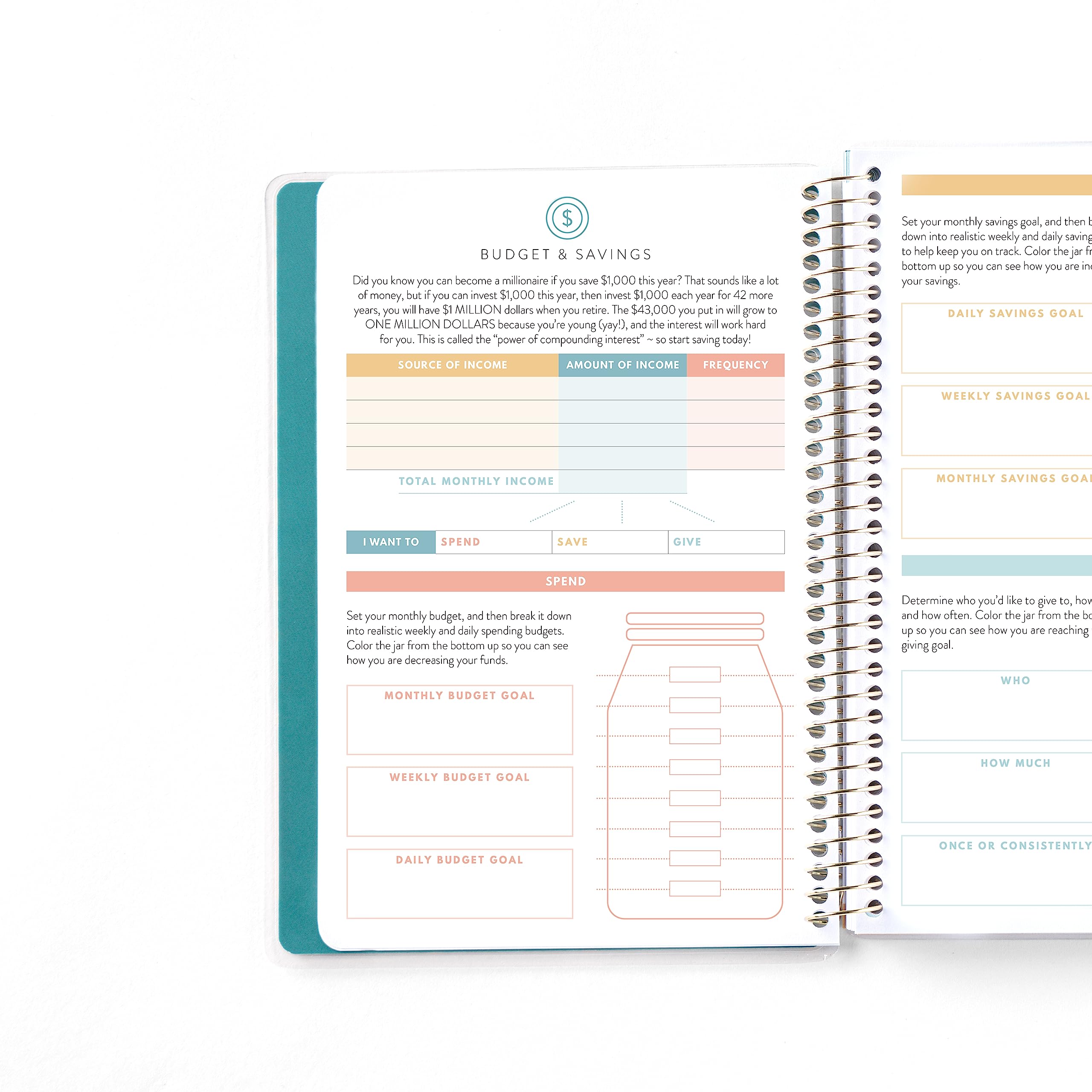 PPP Academic Planner 2023-2024 (Floral) - Student Planner | Weekly & Monthly Checklist | Class Schedule Layout | Budget & Savings Worksheets | Sturdy Coil Binding w/Stickers | Poly Laminated Cover…