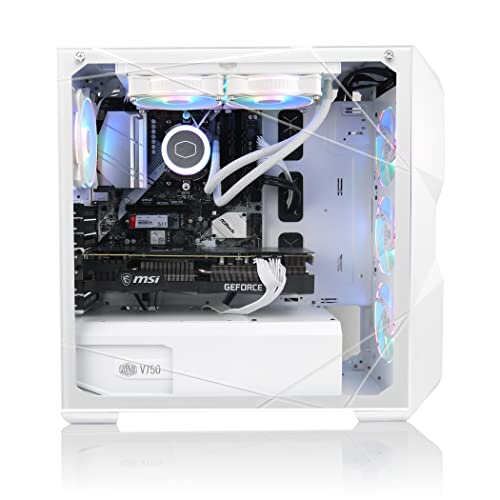 AVGPC Blizzard Gaming Computer - Intel i7 12700KF 8-Core 3.5 GHz, RTX 4060 8GB, 32GB DDR4 3600MHz, 240MM Liquid Cooler, 1TB NVMe M.2 SSD, TD500 Mesh White Case, WiFi/AC, Windows 11