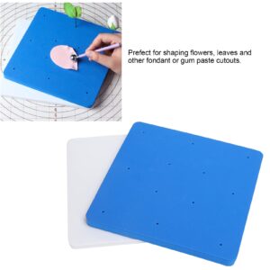 Cake Shaping Mat 12 Hole DIY Sugar Flower Drying Gum Paste Sponge Tray Cake Decorating Drying Tools for Sugarcraft Handmade White Blue