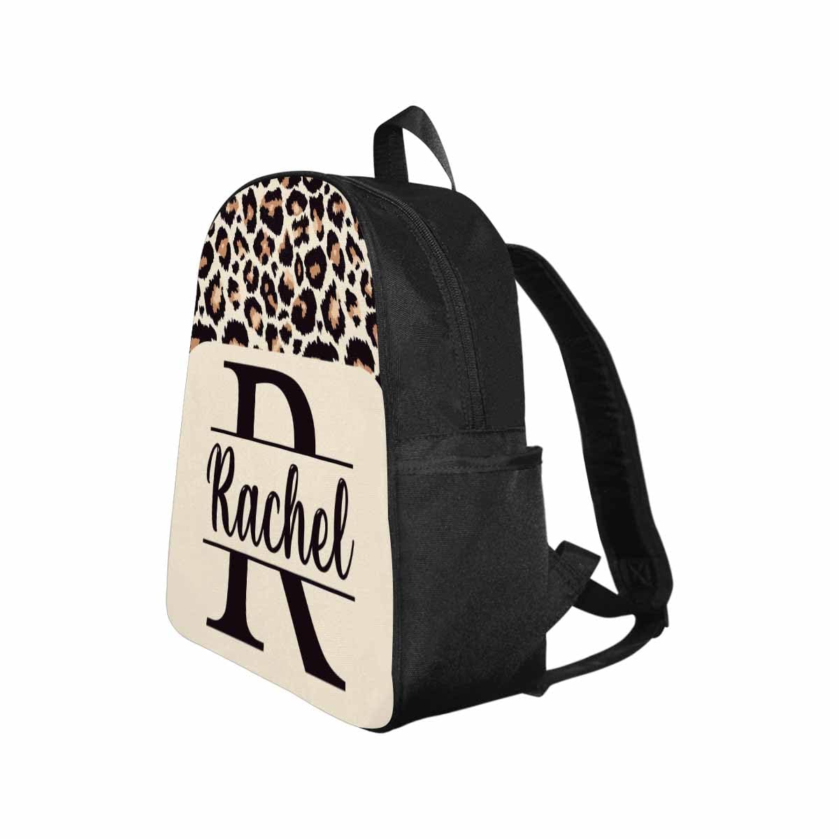 Artsadd Custom Laptop Backpack With Name, Personalized Leopard Backpack, Customized Monogrammed Daypack Handbag Shoulder Bag for Unisex Hiking Camping Work Shopping