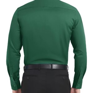 TACVASEN Dress Shirts for Men Business Shirts for Men Mens Green Dress Shirts Green Dress Shirts for Men Slim Fit Shirt Dress