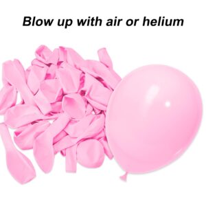 RUBFAC Light Pink Balloons, 120pcs 5 Inch Pastel Pink Balloons, Baby Pink Balloons Thicker Latex Balloons for Birthday Wedding Baby Shower Anniversary Party Decorations