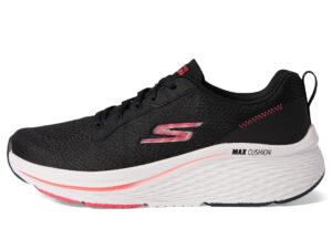 skechers max cushioning elite 2.0 - break through black/pink 8 b (m)